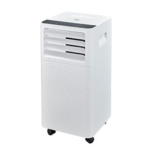 tcl home 7,500 btu smart portable air conditioner, fan, & dehumidifier, app & voice control, 2 fan speeds, led display & remote, 24 hour timer, white standard (5p93c)