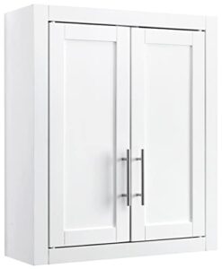 crosley furniture savannah wall cabinet, white