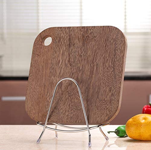 LENITH Cutting Board Storage Rack Stainless Steel Wire Chopping Board Board Holder Stand fit, Organizer Kitchen (Triangle)