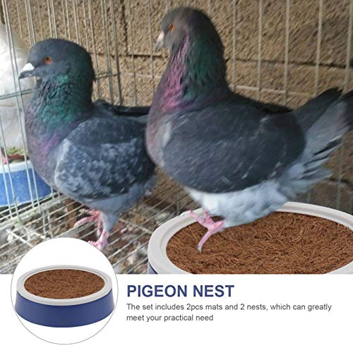 DOITOOL Plastic Bird Nest 2 Set Bird Breeding Nest Pigeon Hatching Box Hand Woven Pet Bird Breeding Nest Cage for Pigeon Parrot Cockatiel Parakeet Hummingbird Pigeon Breeding Bowl