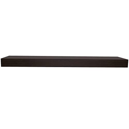 Ballucci Floating Shelf, 24" L Wood Wall Mounted Ledge with Invisible Brackets for Living Room, Bedroom, Bathroom, Kitchen, Nursery, 6" Deep - Espresso