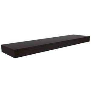 Ballucci Floating Shelf, 24" L Wood Wall Mounted Ledge with Invisible Brackets for Living Room, Bedroom, Bathroom, Kitchen, Nursery, 6" Deep - Espresso