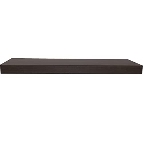 Ballucci Floating Shelf Extra Wide, 24" L Wood Wall Mounted Ledge with Invisible Bracket for Living Room, Bedroom, Bathroom, Kitchen, Nursery, 8" Deep - Espresso