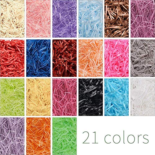 Basket Grass,Crinkle Cut Tissue Paper,Recyclable Craft Shred Confetti Raffia Paper Filler,For Easter Gift Box Wrapping Packing Filling,100g 3.53oz Party Decoration (white)