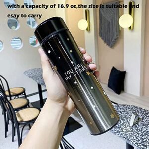 Smart Water Bottle with LED Temperature Display,Tea Infuser Bottle,Travel Coffee Mug,17oz/500ml Insulated Water Bottle,Flask for hot and cold drinks