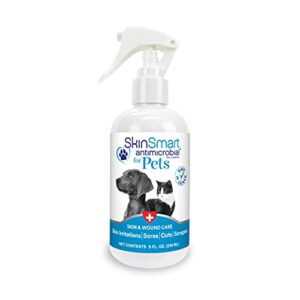 skinsmart antimicrobial skin and wound care for pets, removes bacteria to promote healing and relieves itch, 8 ounce spray bottle