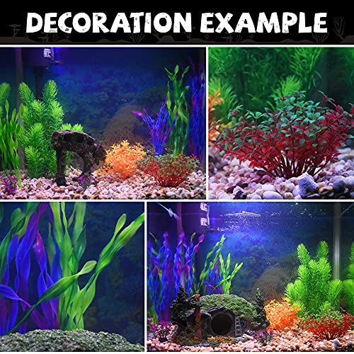 PTFJZ Aquarium Plants-Artificial Fish Tank Plants Artificial Seaweed Water Plants Decoration Ornaments-9pcs