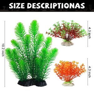 PTFJZ Aquarium Plants-Artificial Fish Tank Plants Artificial Seaweed Water Plants Decoration Ornaments-9pcs