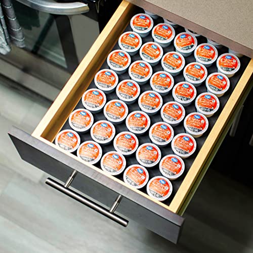 K Cup Holder Compatible with Keurig Coffee Pods - K Cup Drawer Organizer Holders, K Cup Storage & K Cup Organizer for Kitchen Drawer - K Cup Holder Drawer Tray, Keurig Pod Holder Coffee Drawer (40)