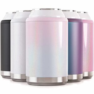 maars standard can cooler for beer & soda | stainless steel 12oz beverage sleeve, double wall vacuum insulated drink holder - magic mist