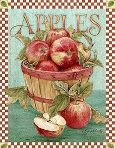 crysss vintage apples farmhouse rustic apple metal signs wall art aluminum home gate decor farm family rustic humorous garage bar coffee shop rule vintage gift metal aluminum sign 8x12 inch