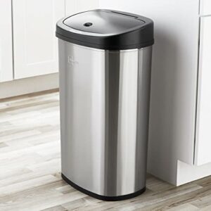 Motion Sensor Trash Can 13 Gallon Garbage Touchless Automatic Stainless Steel