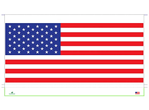 Leaveshade RV Awning Fabric Replacement Camper Trailer Awning Fabric Super Heavy Vinyl Coated Polyester 15'3''(Fit for 16' Awning)-USA Flag (Custom Looking)