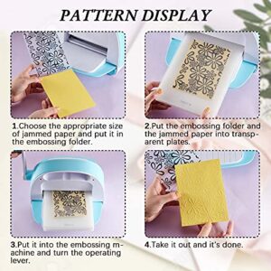 8 Pieces Embossing Folders Embossing Machine Template Paper Card Embossing Stencil for Card Making DIY Flower Scrapbook Photo Album Craft Decoration, 5.9 x 4.1 Inch