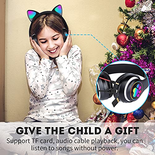 ONXE Kids Bluetooth Headphones, Over Ear Wireless Headsets with Microphone for Boys Girls Teens up to 10 Hours Playtime, with HD Stereo Sound, for iPad, Cellphone, Tablet, PC (Black)