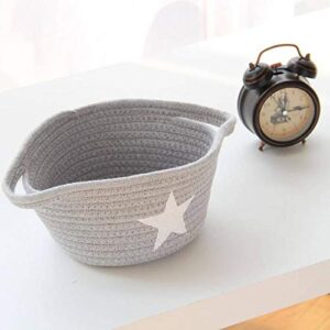 nc storage box cotton thread weaving five pointed star sundries desktop cosmetic book remote control magazine organizer basket