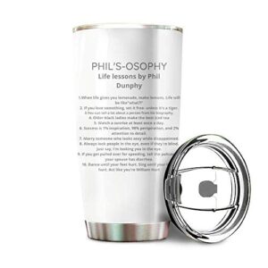 phils-osophy life lessons by phil dunphy stainless steel tumbler 20oz & 30oz travel mug