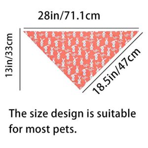 Easter Dog Bandana 2 Pack, Double Printing Double-Layer Washable Triangle Dog Scarfs, 4 Styles Decorations Bandana, Suitable Small Medium Large Dog Cat Pet