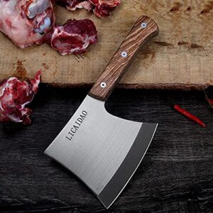 LICAIDAO Meat Cleaver Heavy Duty Axes Butcher Knife Bone Breaker for Meat and Bone Chopper cutter breaker Traditional Forged Cleaver for Meat and Bone Chopping Knife Axes for Home Kitchen Restaurant