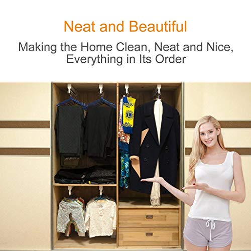 Closet Clothes Hanger Rail,Pull-Out Closet Rod 30-60cm,Wardrobe Clothing Rail,Closet Organizer Rack for Pants and Coat (600MM/23.6INCH)