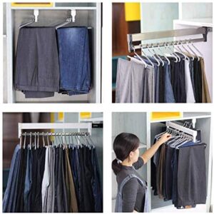 Closet Clothes Hanger Rail,Pull-Out Closet Rod 30-60cm,Wardrobe Clothing Rail,Closet Organizer Rack for Pants and Coat (600MM/23.6INCH)