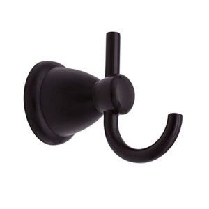 bennington east bay robe hook wall mounted single prong bathroom hardware bath accessory, black