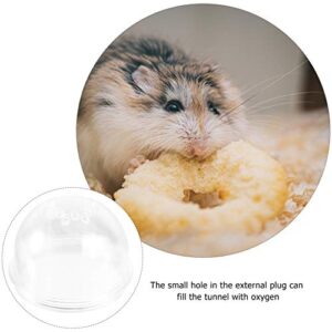 POPETPOP Small Animals Hamster Cage Hole Cover with Ventilated Cage External Holes Tube Stopper Plug End Cap Interface Fitting Cage Baffle Accessories Random Color