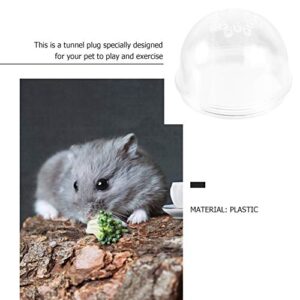 POPETPOP Small Animals Hamster Cage Hole Cover with Ventilated Cage External Holes Tube Stopper Plug End Cap Interface Fitting Cage Baffle Accessories Random Color