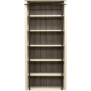 Martin Furniture Fully Assembled 8' Tall Bookcase, Aged Chateau White