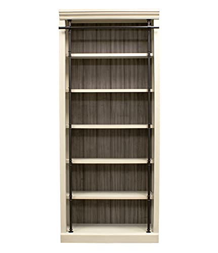 Martin Furniture Fully Assembled 8' Tall Bookcase, Aged Chateau White