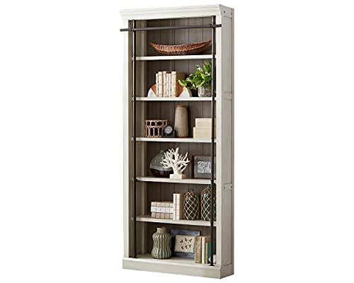 Martin Furniture Fully Assembled 8' Tall Bookcase, Aged Chateau White