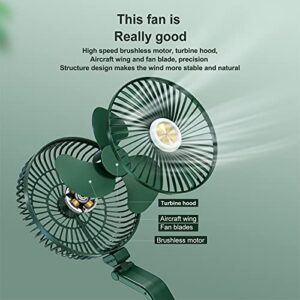 CALORPET Multifunctional folding wall-mounted charging fan, night light, personal fan cooler desktop fan,three-speed silent,5200mAh battery power supply, detachable battery,360° hook