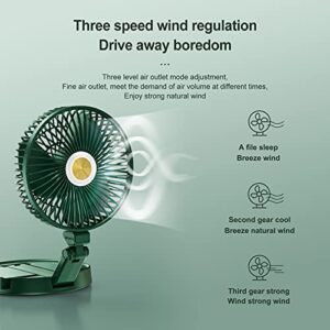 CALORPET Multifunctional folding wall-mounted charging fan, night light, personal fan cooler desktop fan,three-speed silent,5200mAh battery power supply, detachable battery,360° hook