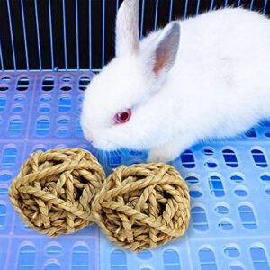 Small Animal Ball Toy,Rabbit Activity Toy,Small Animal Chew Toys Grass Ball for Hamsters Gerbils Bunny Rabbit Guinea Pig Chinchilla(15 Pcs)