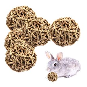 Small Animal Ball Toy,Rabbit Activity Toy,Small Animal Chew Toys Grass Ball for Hamsters Gerbils Bunny Rabbit Guinea Pig Chinchilla(15 Pcs)