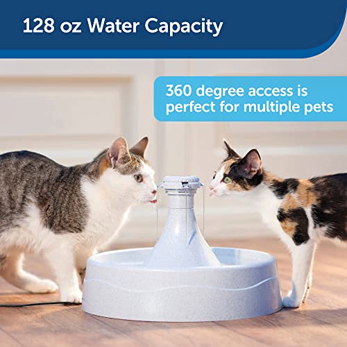 PetSafe Drinkwell 360 Multi Pet Drinking Fountain - Customizable Automatic Water Dispenser for Cats and Dogs - 128 oz Fresh, Filtered Water Capacity for Healthy Pets - Filter Included