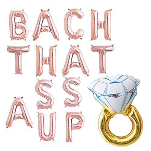 HEETON Bachelorette Party Bach That Balloon Banner Brunch Bridal Shower Party Decorations Nash Bachelorette Party Sign Rose Gold Floral Decorations for Bridal Shower Bubbly Bar