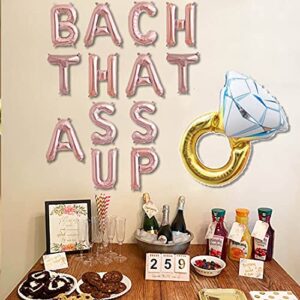 HEETON Bachelorette Party Bach That Balloon Banner Brunch Bridal Shower Party Decorations Nash Bachelorette Party Sign Rose Gold Floral Decorations for Bridal Shower Bubbly Bar