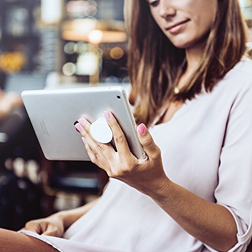 Black Marble-Look Golden PopSockets PopGrip: Swappable Grip for Phones & Tablets