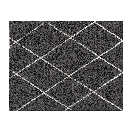 Flash Furniture Shag Style Diamond Trellis Area Rug - 5' x 7' - Ivory