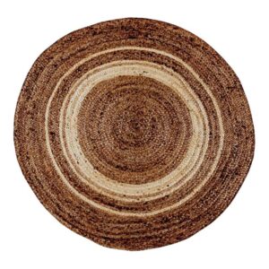 flash furniture prima natural fiber jute area rug 4 foot round - braided indoor jute rug - natural area rugs