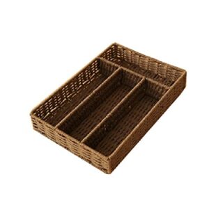 uxzdx cujux multi-grid woven debris storage box desktop office dressing table coffee table storage box storage basket