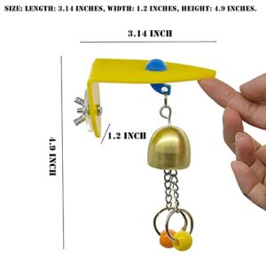 Shuoxpy Pet Bird Bell Toy Parrot Bell Toy Bird Cage Bell Toy for Parakeet Budgies Lovebirds Cockatiel Conure