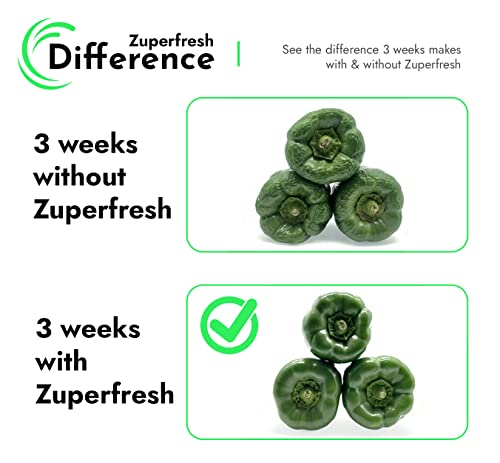 Zuperfresh Produce Saver 16 Packets, Extend the Life of Your Fruits & Vegetables, Absorbs Ethylene Gas Which Cause Produce to Over Ripen & Spoil