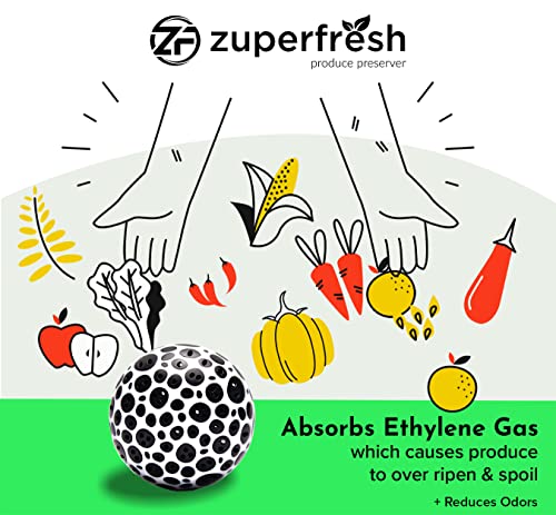 Zuperfresh Produce Saver 16 Packets, Extend the Life of Your Fruits & Vegetables, Absorbs Ethylene Gas Which Cause Produce to Over Ripen & Spoil