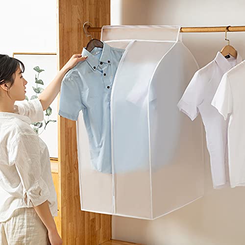 Garment Cover for Hanging Clothes Large PEVA Translucent Clothing Dustproof Cover Bags for Closet Storage Clothes Storage Organizer for Travel