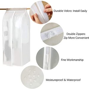 Garment Cover for Hanging Clothes Large PEVA Translucent Clothing Dustproof Cover Bags for Closet Storage Clothes Storage Organizer for Travel