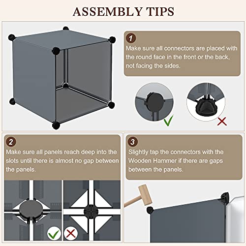 UNZIPE 20 Cube Storage Organize, Grey