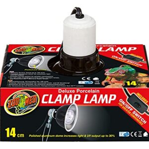 5.5" Reptile Deluxe Porcelain Clamp Lamp 100w Maximum - Includes Attached DBDPet Pro-Tip Guide