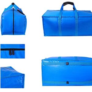 BEISUOSI Moving & Storage Bags - Heavy Duty Extra Large with zipper, Clothes Storage, Blue Space Saver bag 3psc